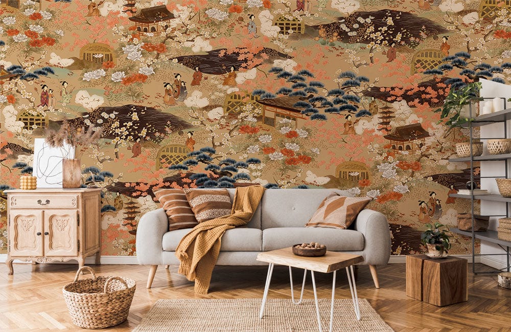 Vintage Japanese Style Wall Murals