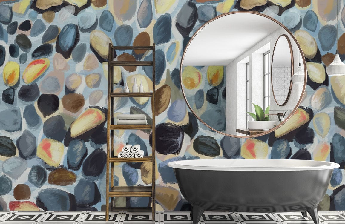 Abstract Watercolour Rocks Wall Murals