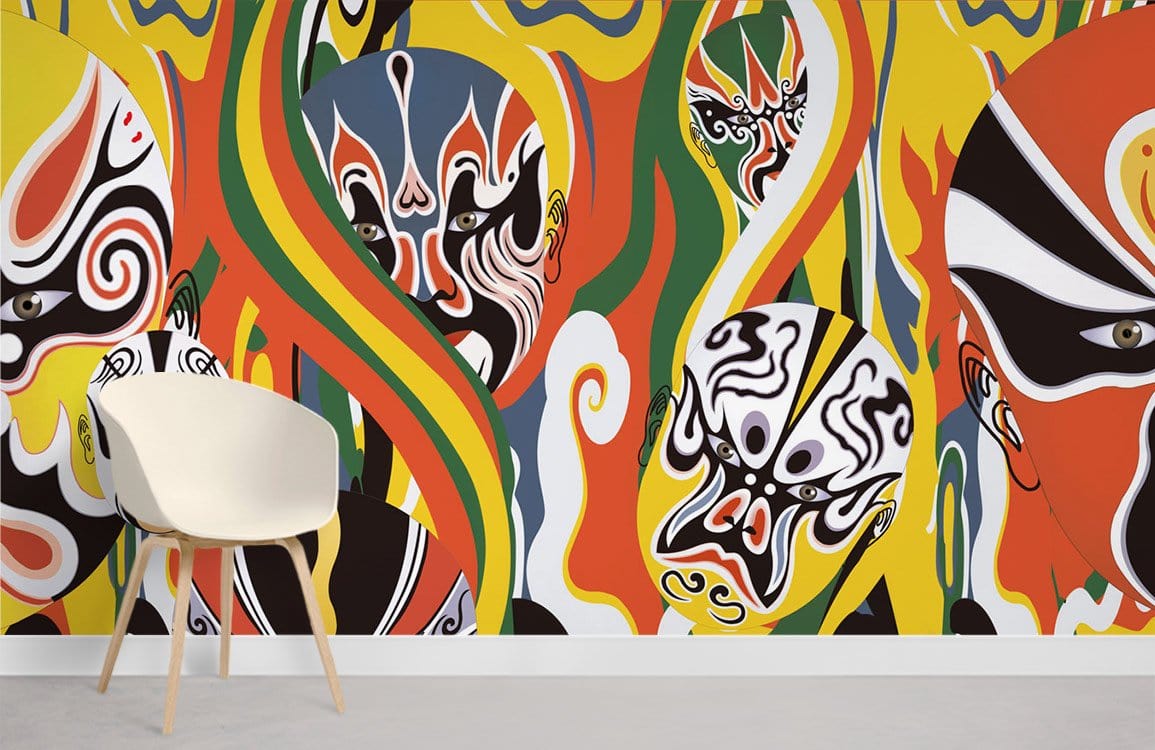 Colourful Masks Wall Murals