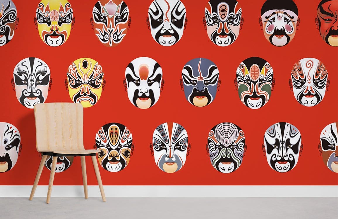 Opera Masks Wall Murals