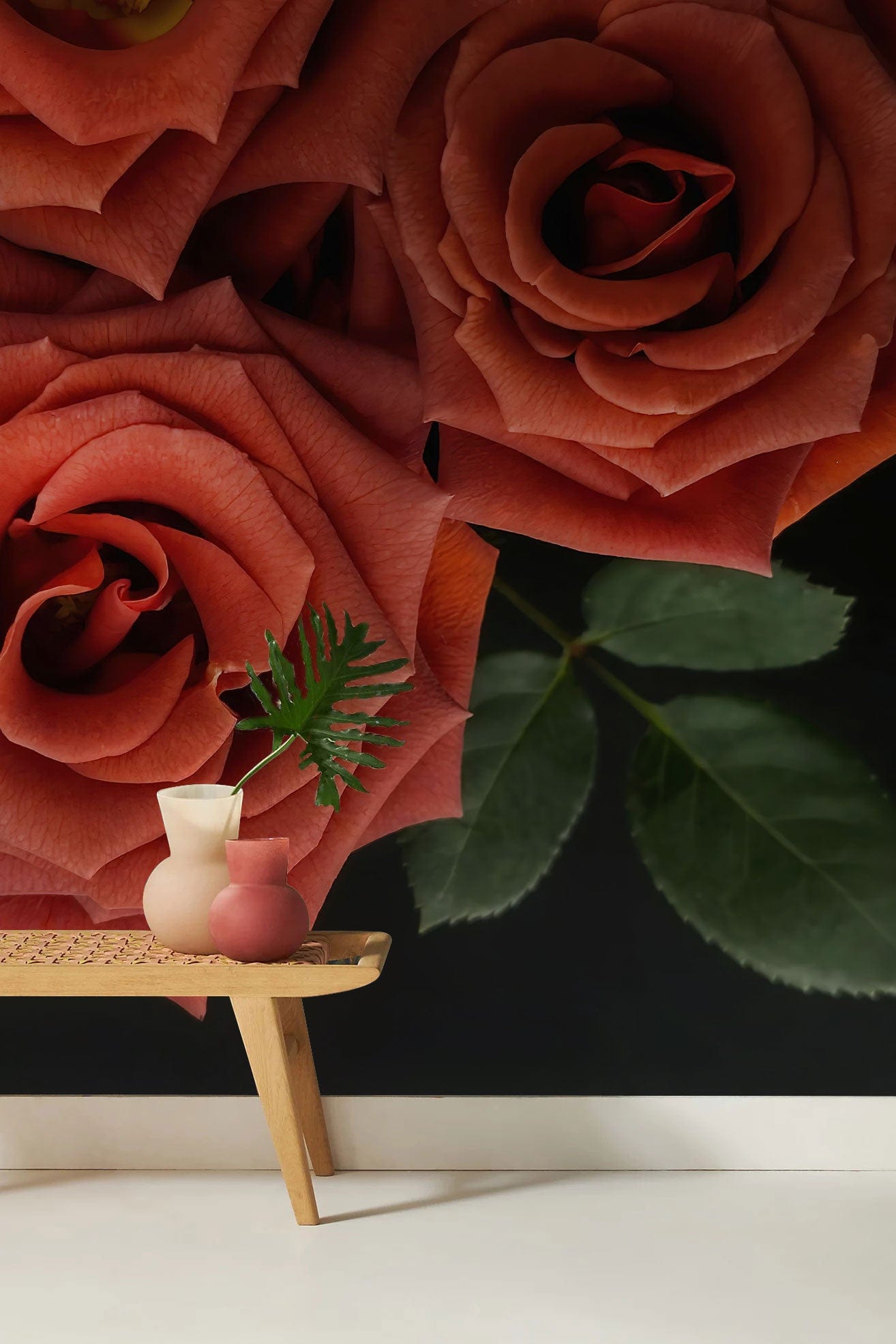 Enchanted Dark Roses Wall Murals