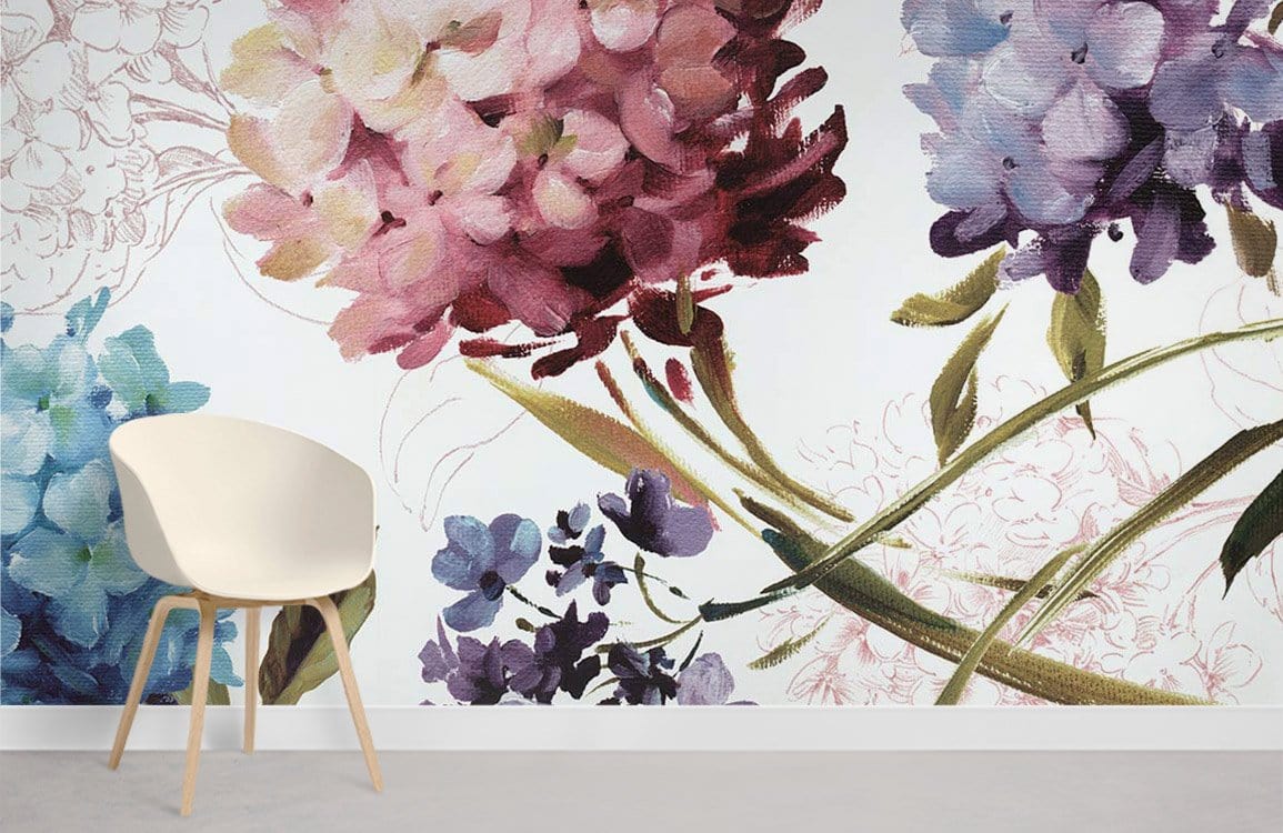 Hydrangea Wall Murals
