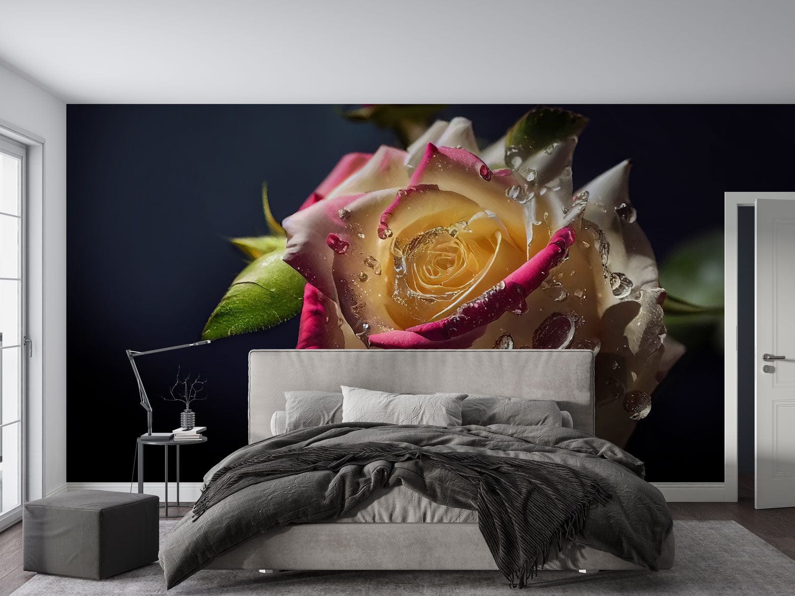Rainbow Rose Wall Murals