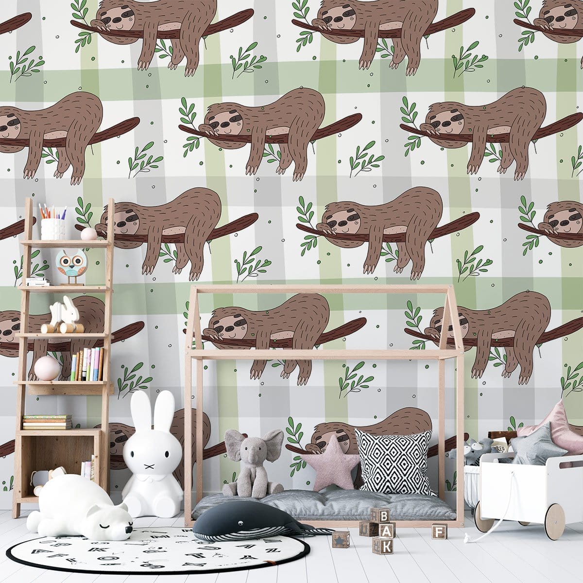 Sleeping Sloth Wall Murals