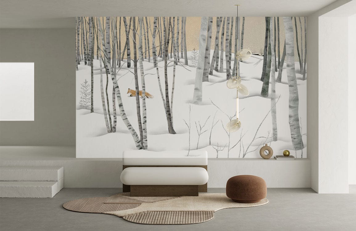 Snowland Fox Wall Murals