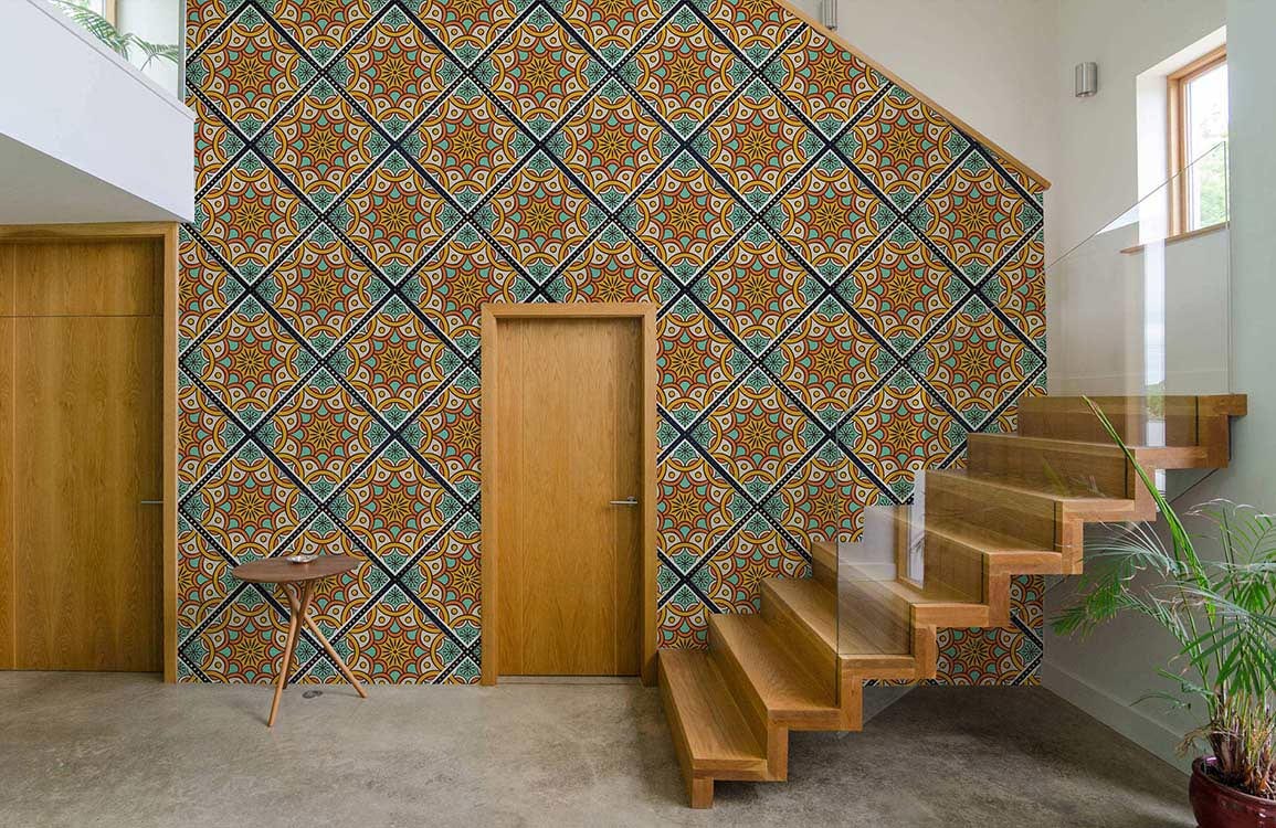 Brown Flowers Vectors Wall Murals